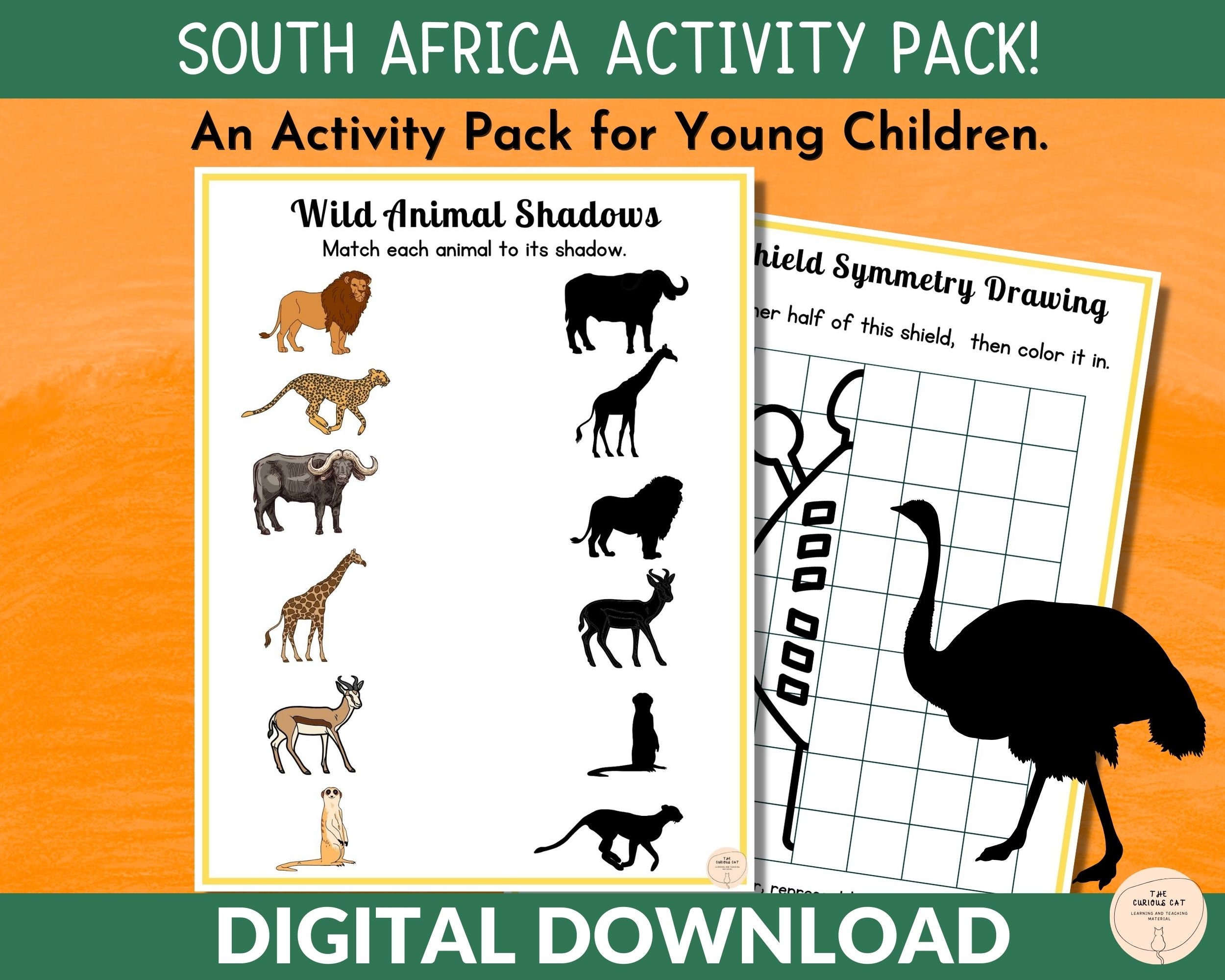 Printable South Africa Kids Activity Pack Travel Worksheets Activities ...