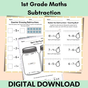Subtraction Worksheets for 1st Grade, Printables for Subtraction ...