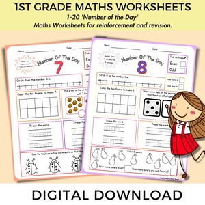 Maths Printables for Kindergarten, 1st Grade Worksheets, Addition ...
