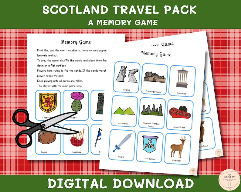 Country Study Printable, Travel Activity, Scotland Learning & Travel Pack for Young Children ...