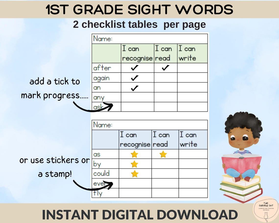 1st Grade Reading Resources, Printable Sight Words Activities ...