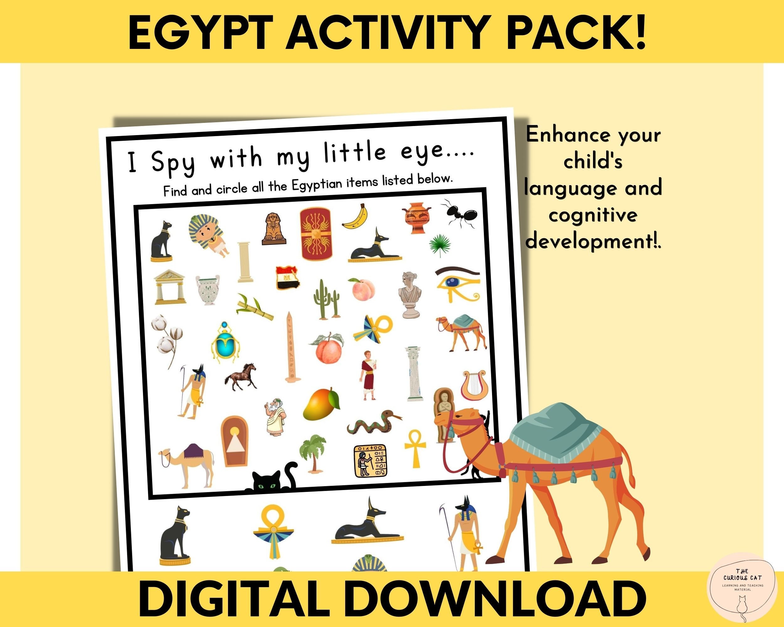 Egypt Adventure Activity Pack: Engaging Worksheets for Young Explorers ...