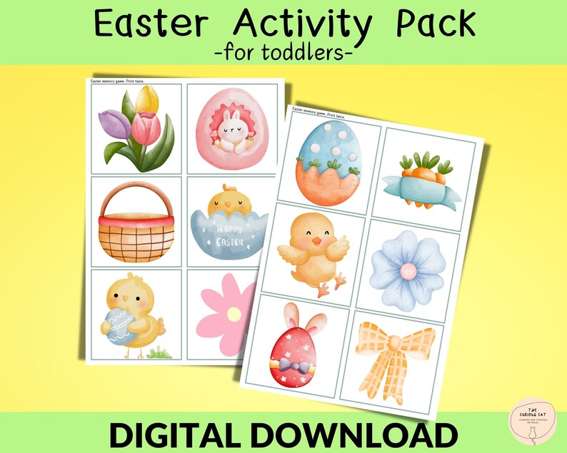 Pre-k Easter Egg Matching Activity, Toddler Memory Game, Easter ...