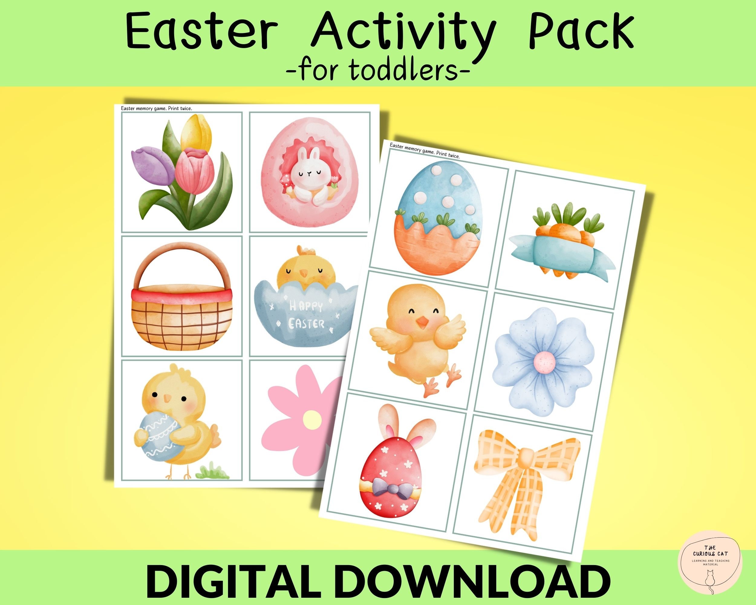 Pre-k Easter Egg Matching Activity, Toddler Memory Game, Easter ...