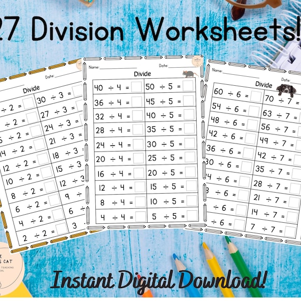 Multiplication Facts Worksheets - Etsy