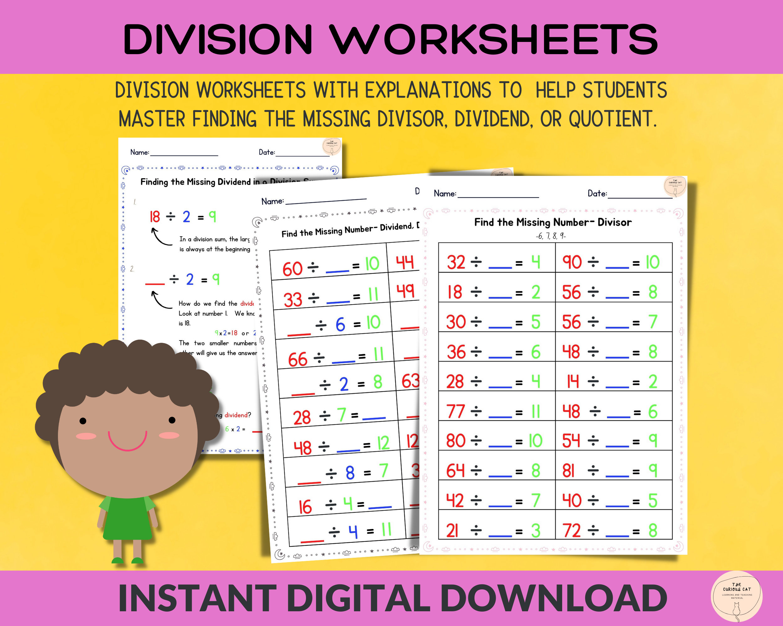 Division Pack for Beginners, Teacher-made Maths Worksheets for 3rd ...