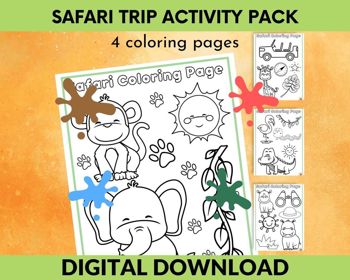 Kindergarten Printable, A Safari Trip Pack for Young Explorers, A ...