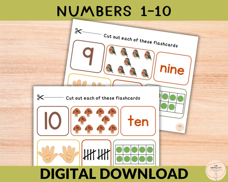 Counting Activity for Kindergarten, Homeschool, Montessori Printable ...