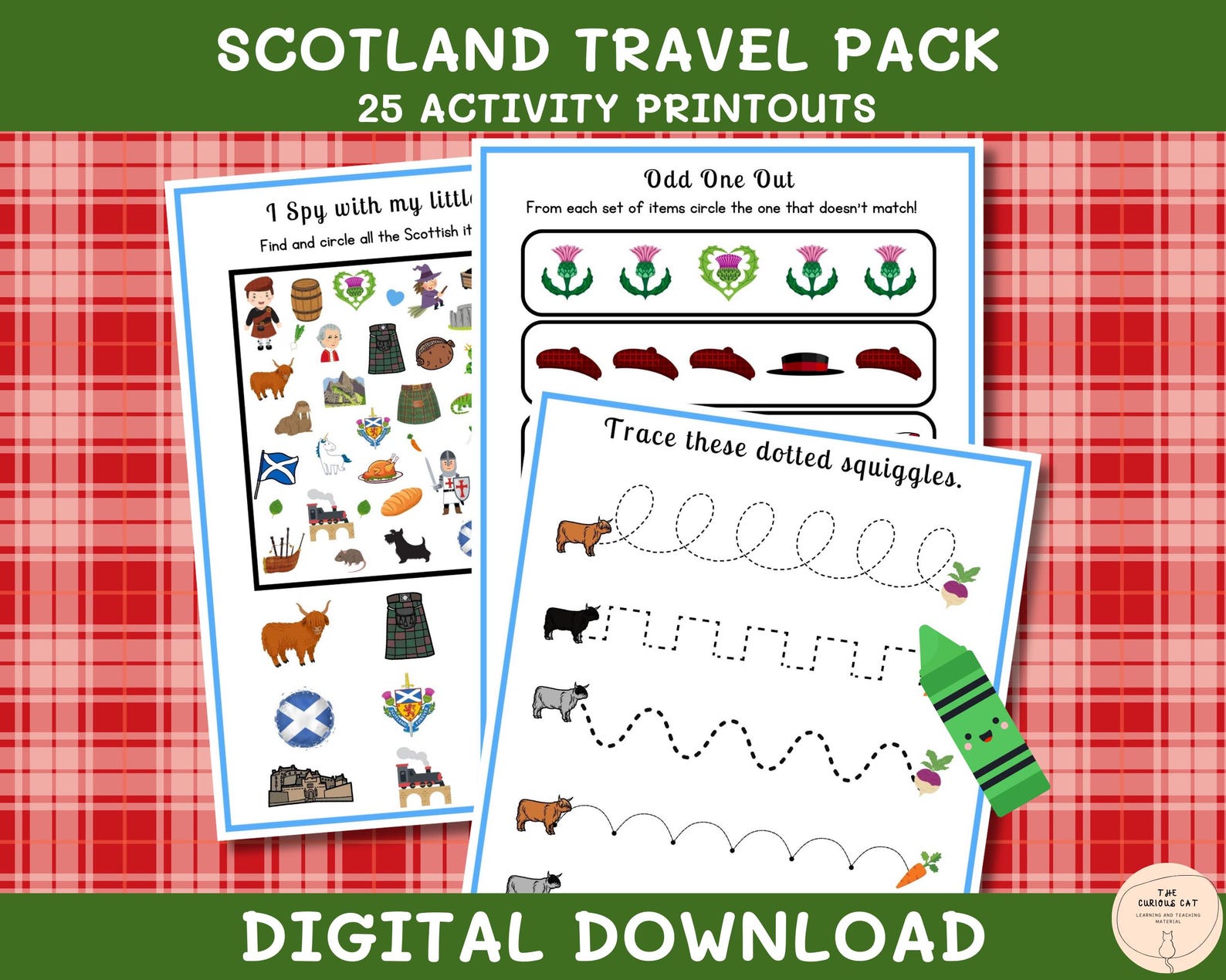 Country Study Printable, Travel Activity, Scotland Learning & Travel ...