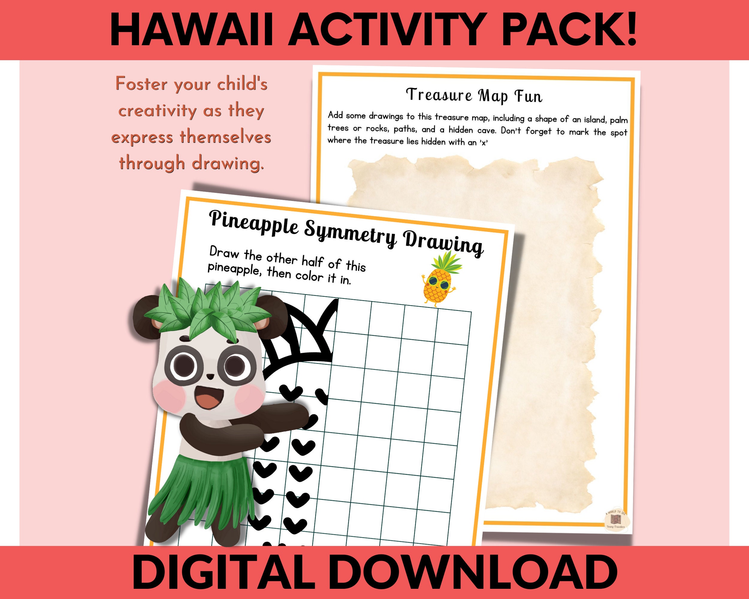 Kindergarten Worksheets, Hawaii Learning and Adventure Pack for Young ...