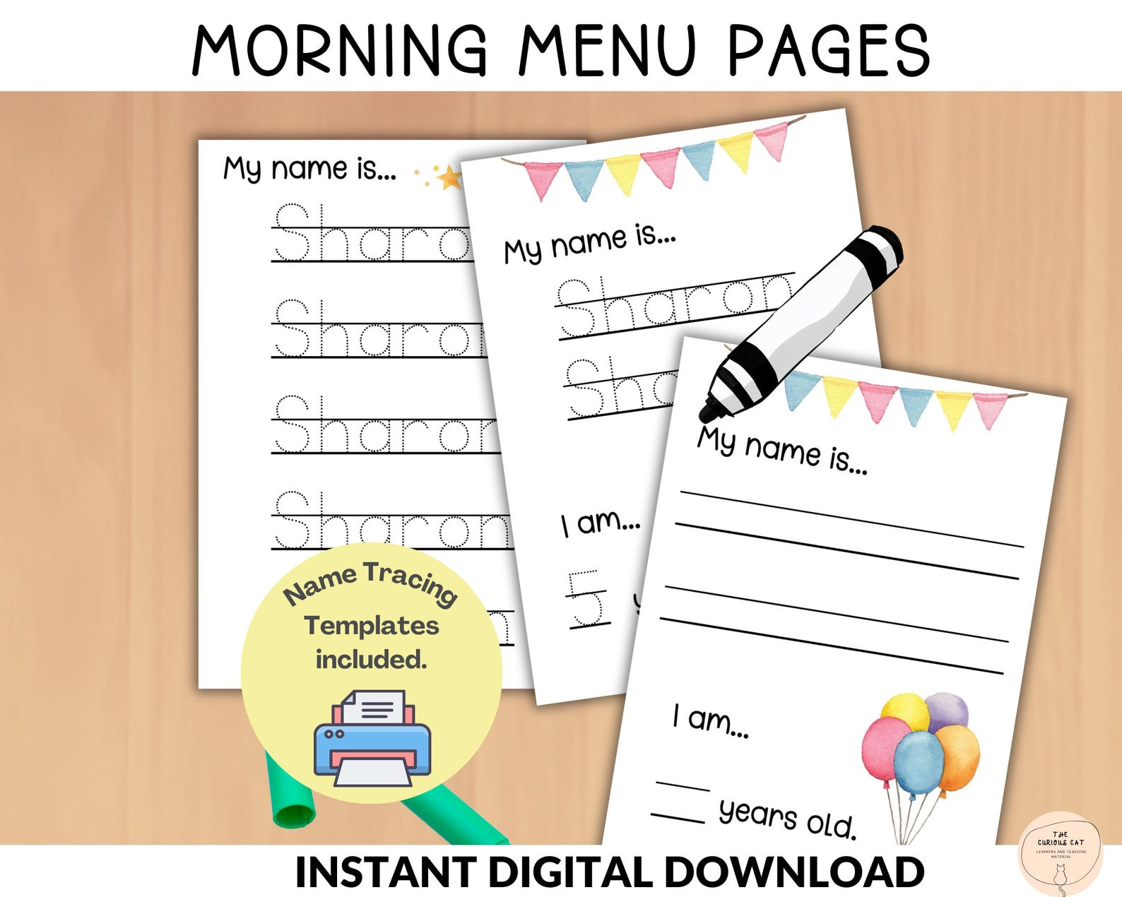 100 Pages Morning Menu Printable for Toddlers and Pre-schoolers ...