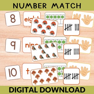 Counting Activity for Kindergarten, Homeschool, Montessori Printable ...