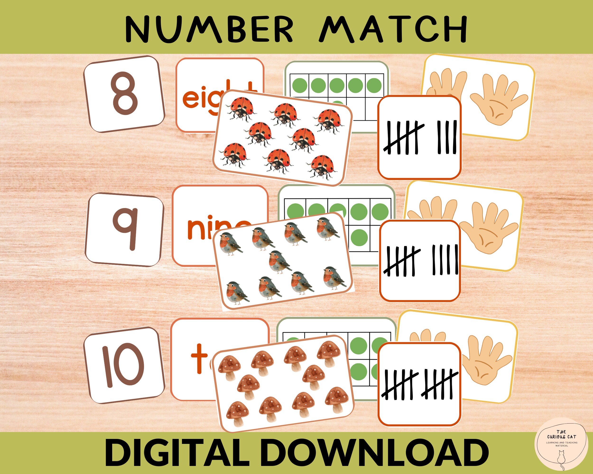 Counting Activity for Kindergarten, Homeschool, Montessori Printable ...