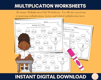 Fast Food Multiplication Color by Number Worksheets (Download Now) - Etsy
