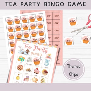 Tea Party Bingo Cards, Tea Party Games, Kids Printable Garden Party ...