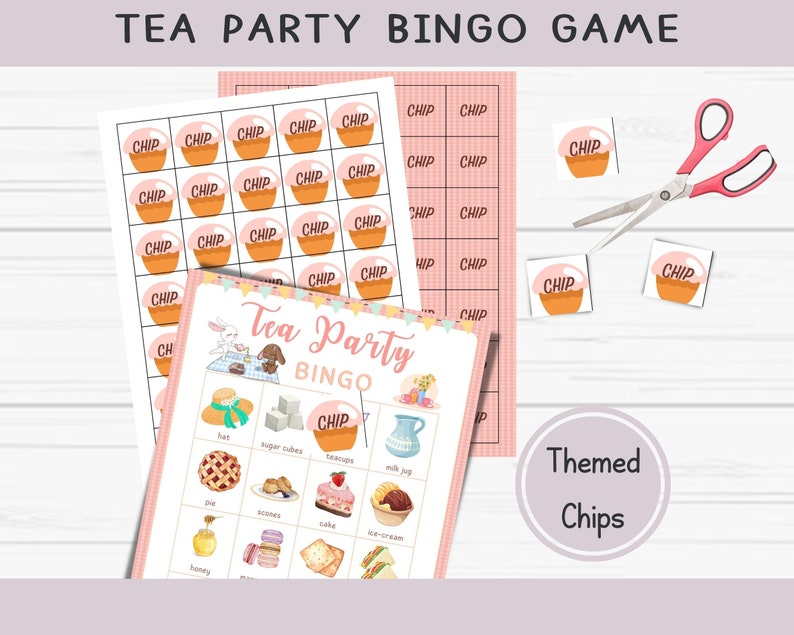 Tea Party Bingo Cards, Tea Party Games, Kids Printable Garden Party ...