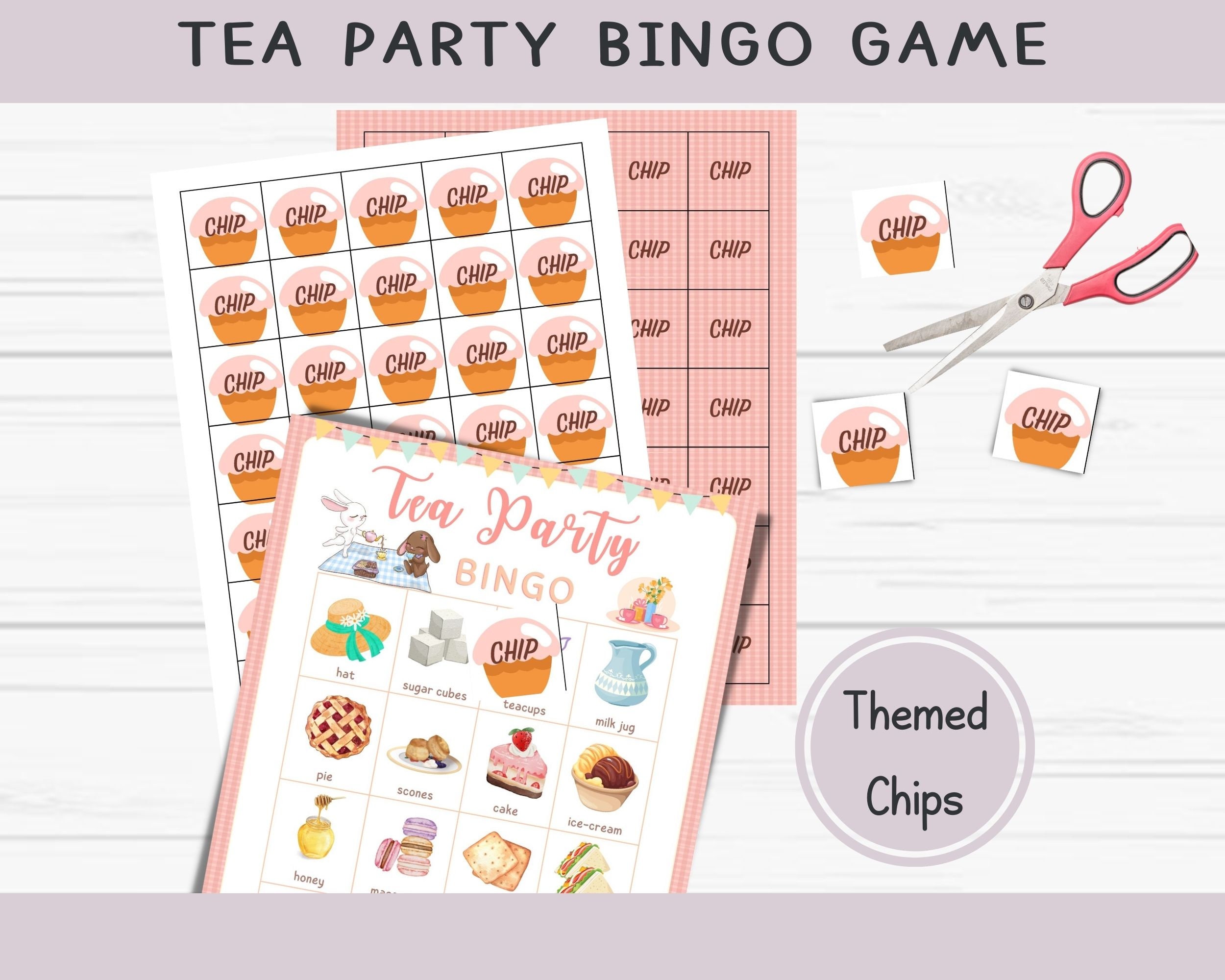 Tea Party Bingo Cards, Tea Party Games, Kids Printable Garden Party ...