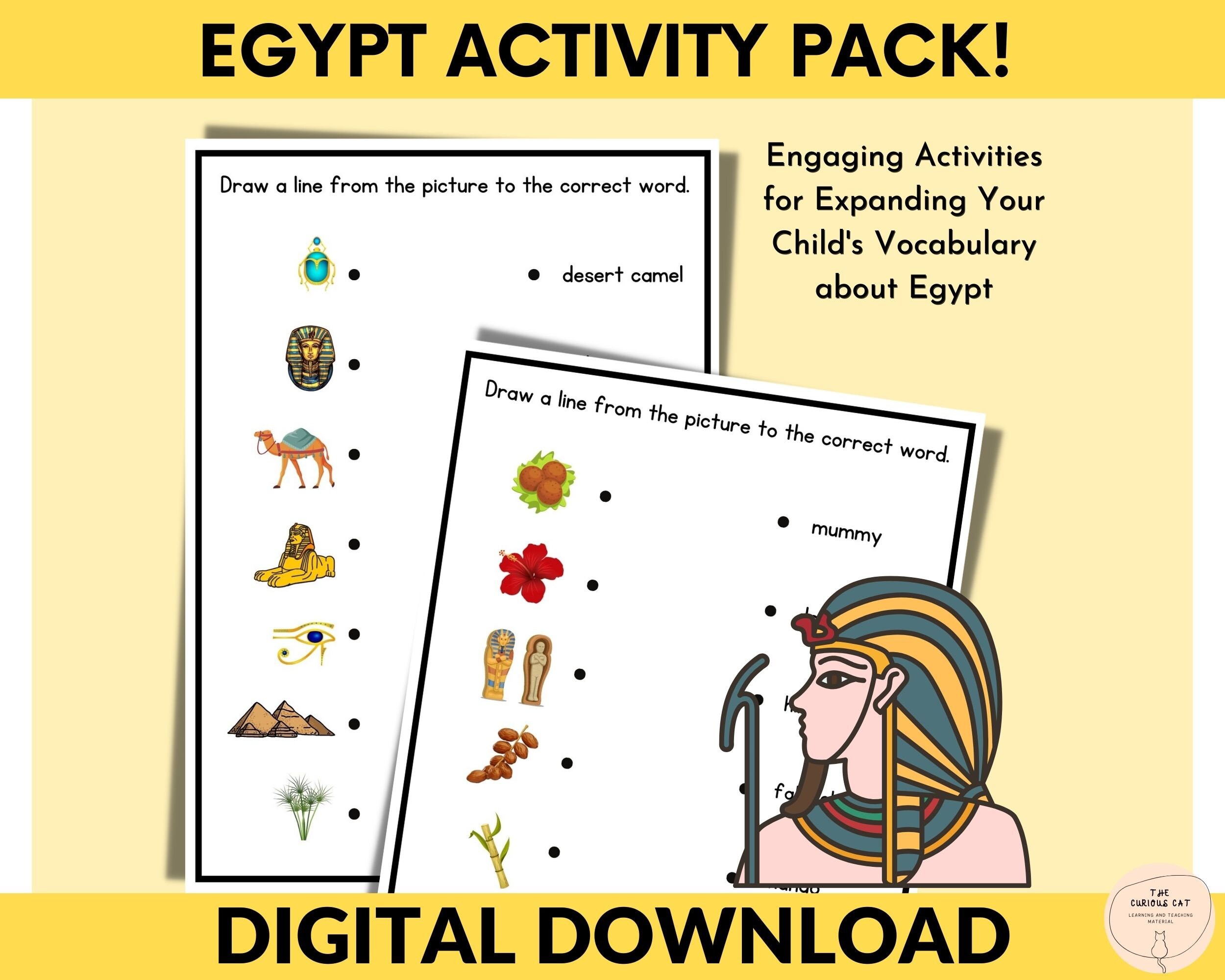 Egypt Adventure Activity Pack: Engaging Worksheets for Young Explorers ...