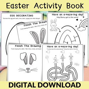 Easter Activity Book for Kids Activities for Kids Coloring Pages Easter ...