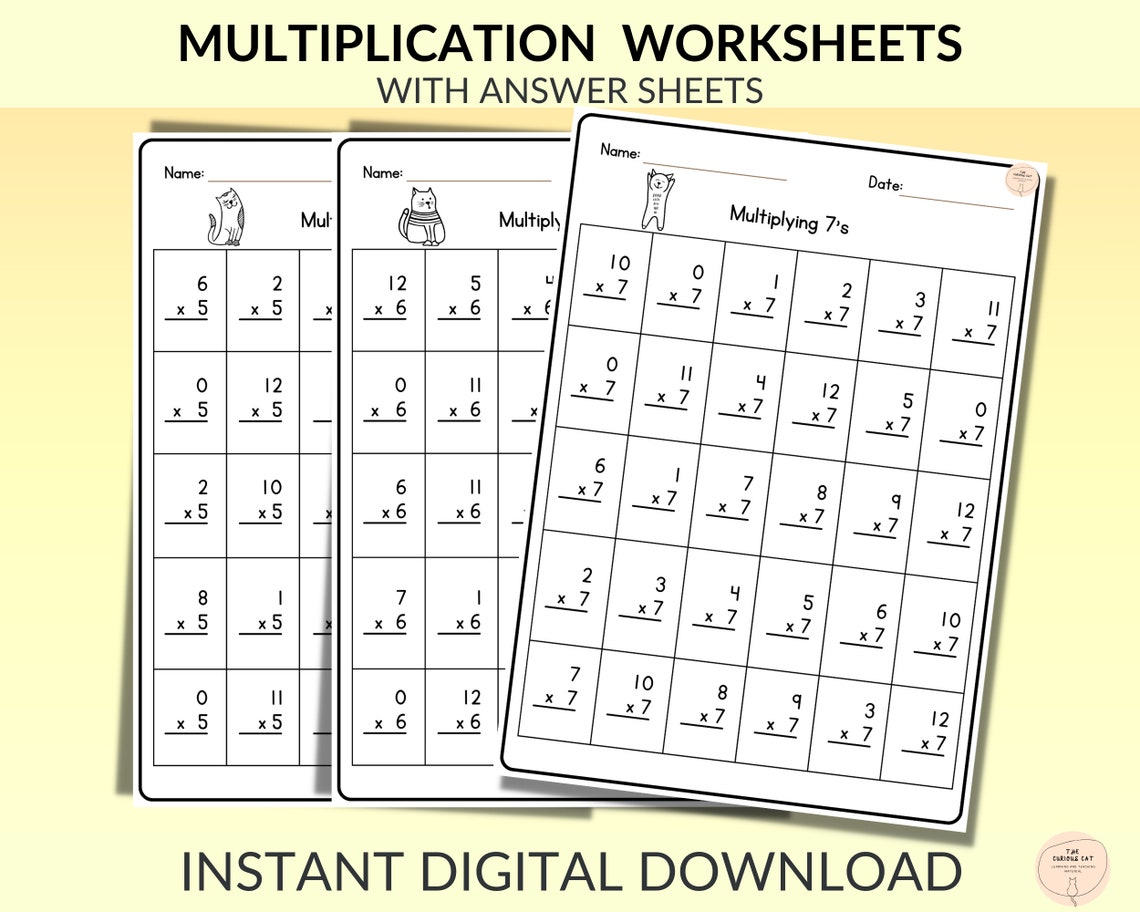 Multiplication Worksheets, 30 Multiplication Printouts for 2nd Till 5th ...