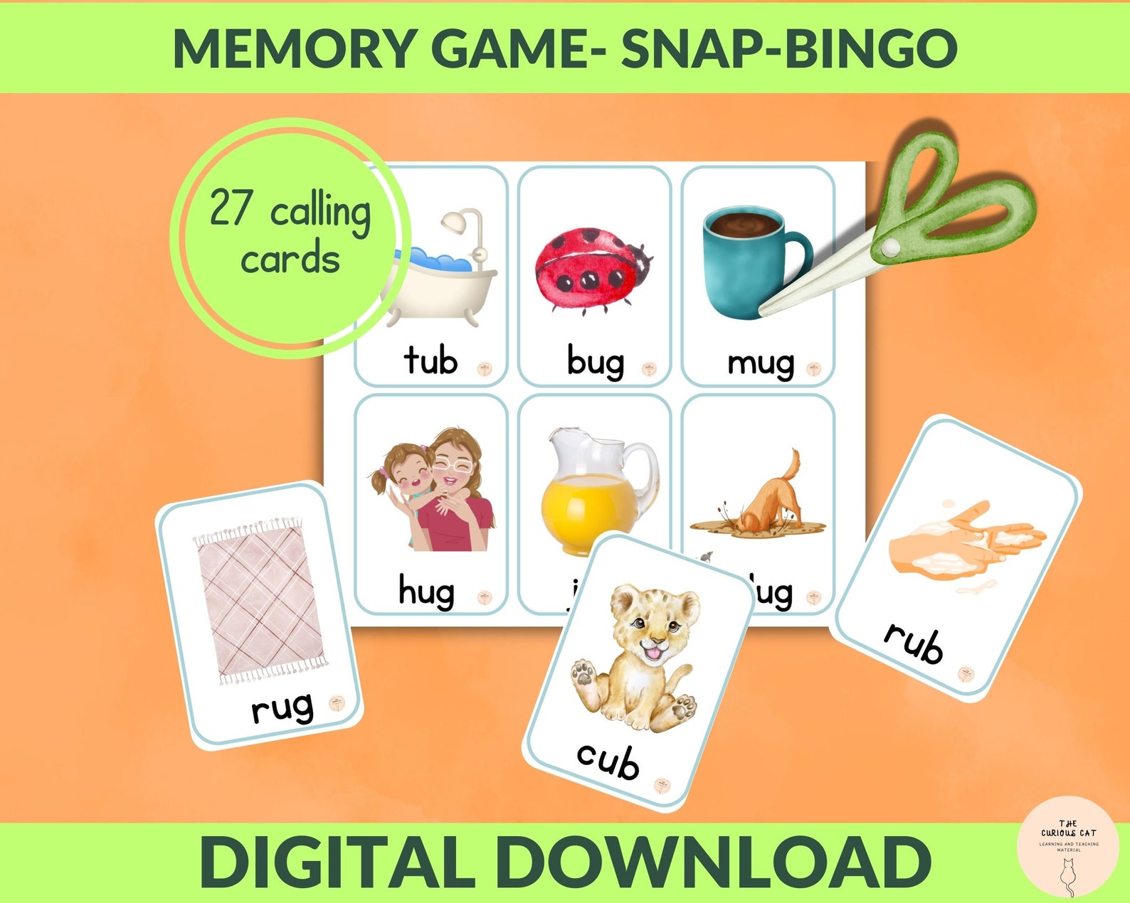 Phonics CVC for Kindergarten, Daycare Literacy CVC Bingo and Card Games ...