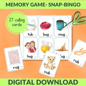 Phonics CVC for Kindergarten, Daycare Literacy CVC Bingo and Card Games ...