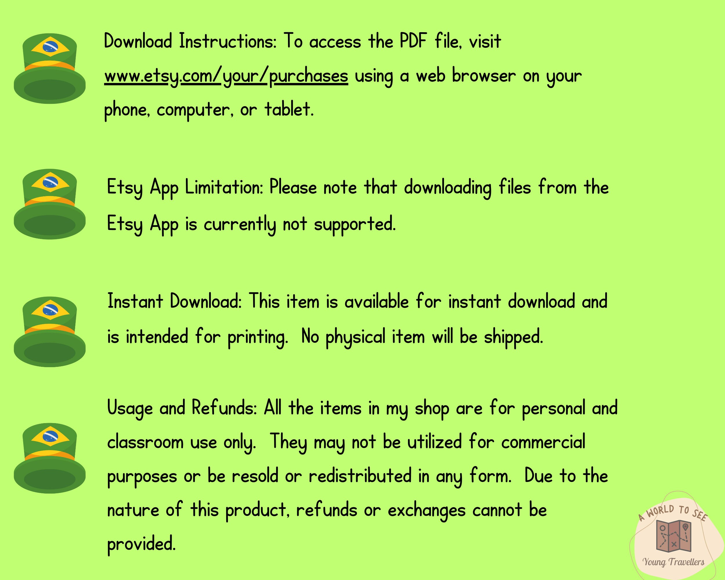 Brazil Worksheets A Learning & Travel Pack for Young Children Kids ...