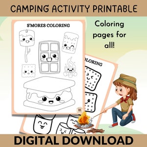Camping Smores Game, Campfire Activities for Kids, Printables for ...