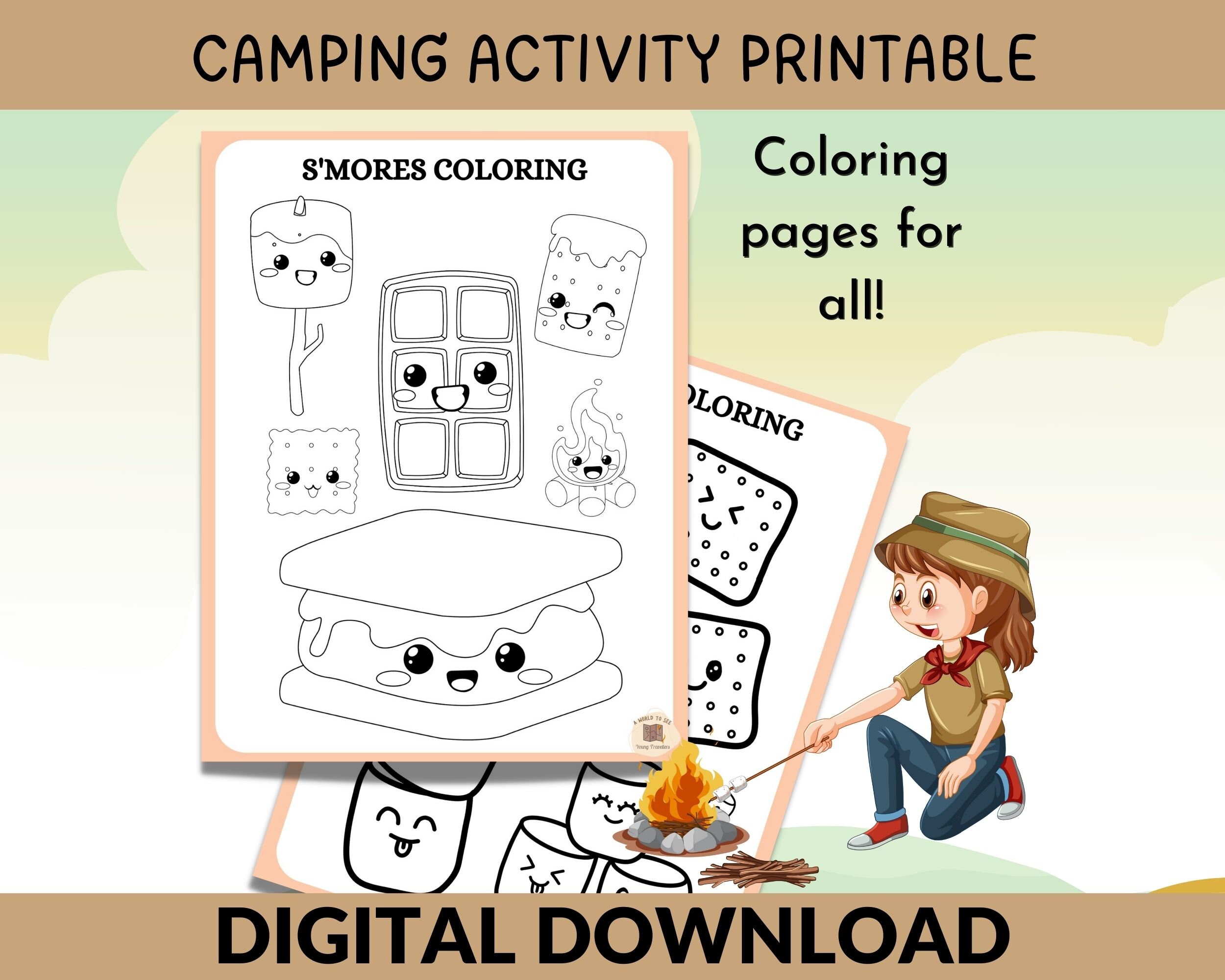 Camping Smores Game, Campfire Activities for Kids, Printables for ...