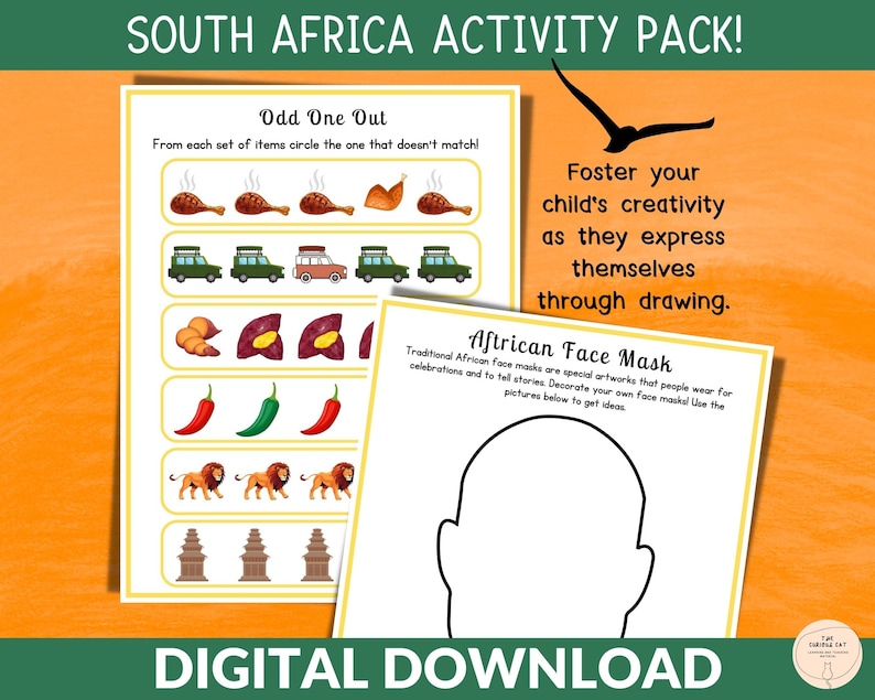 Printable South Africa Kids Activity Pack Travel Worksheets Activities ...
