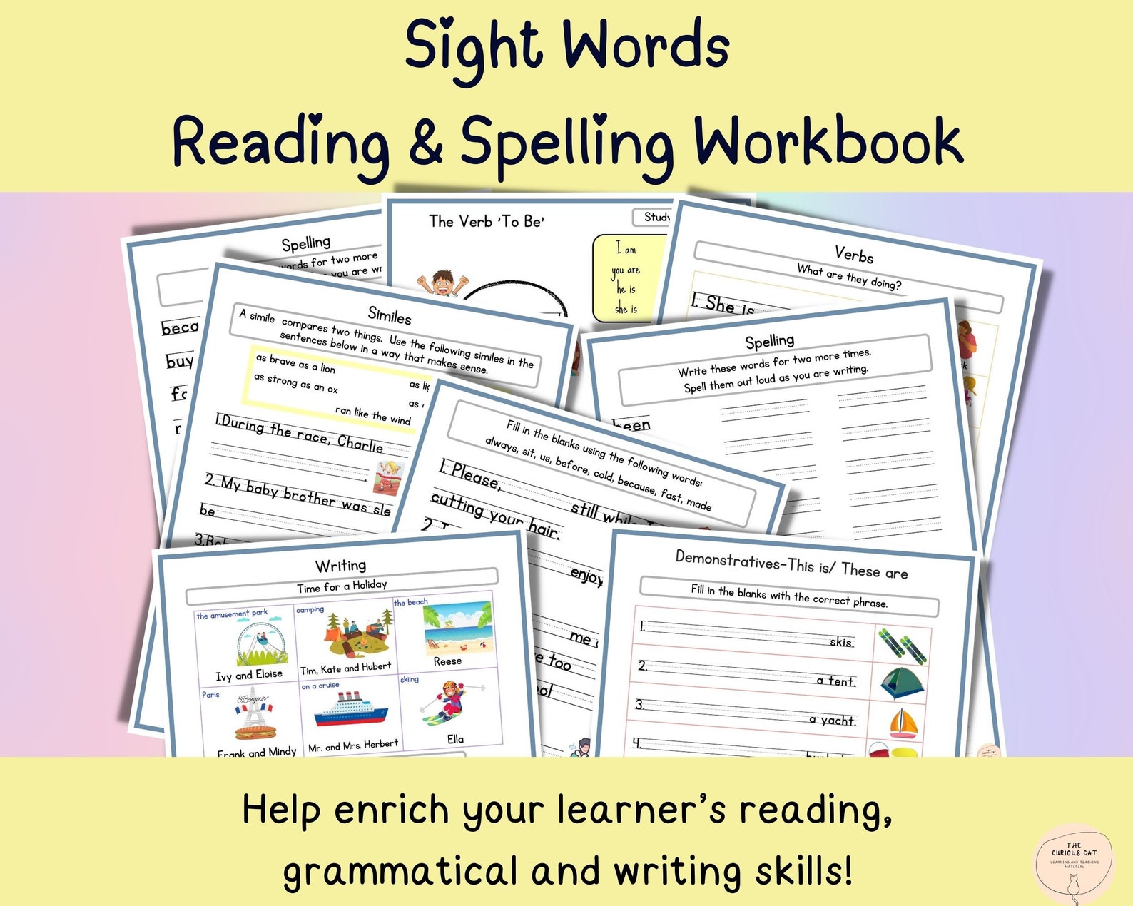 Spelling, Reading and Writing Worksheets, 2nd Grade Sight Words ...