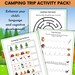 Kindergarten Printable Camping Activity Book, Coloring Pages & Games ...