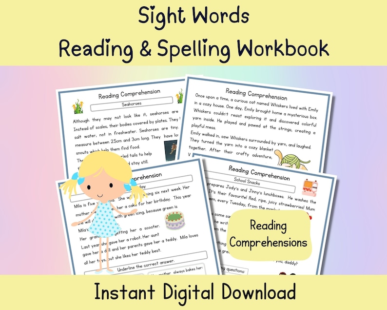 Spelling, Reading and Writing Worksheets, 2nd Grade Sight Words ...
