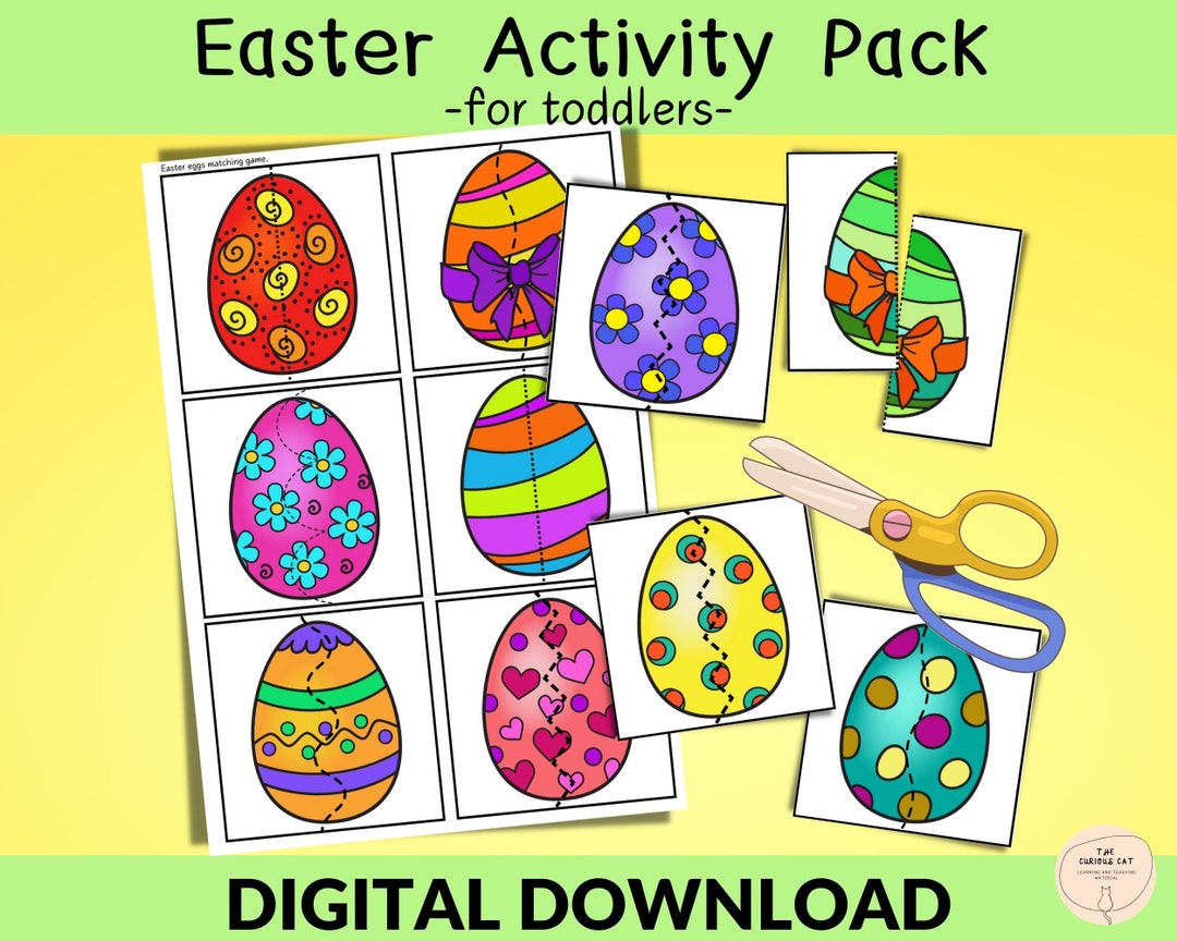 Pre-k Easter Egg Matching Activity, Toddler Memory Game, Easter ...