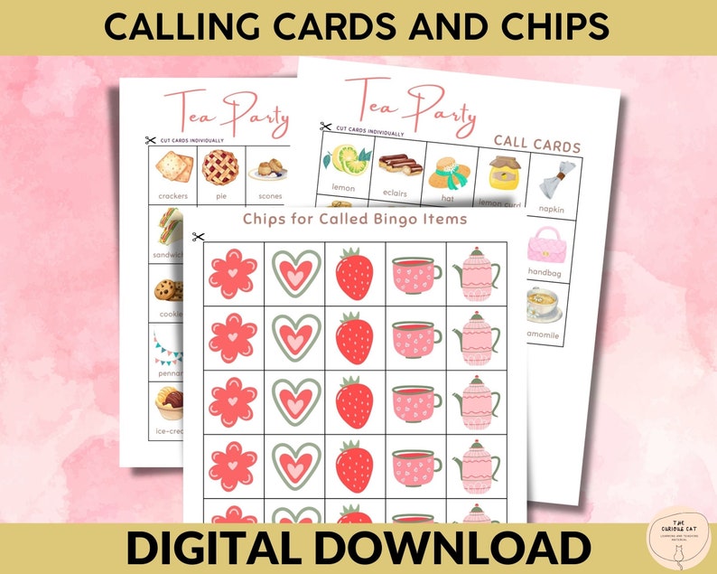 35 Tea Party Printable Activities, Bingo Game, Coloring Pages, High Tea ...