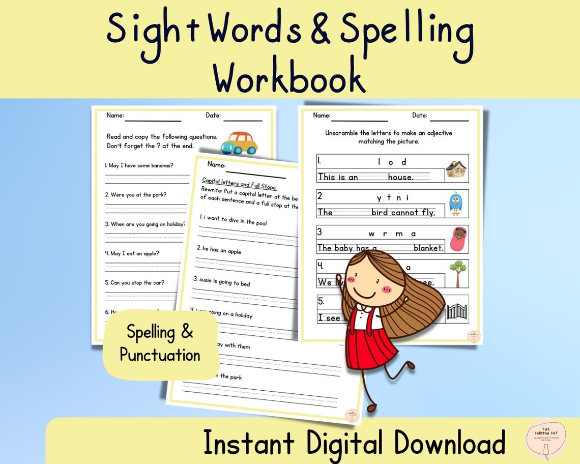 Spelling and Reading Worksheets for 1st Grade Dolch Sight Words Reading ...