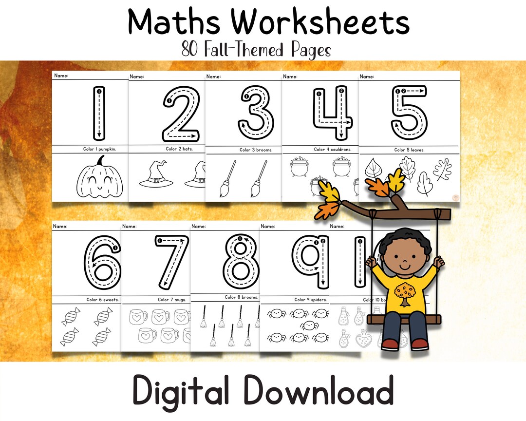 Preschool Printables, Kindergarten Maths Worksheets, Addition Fall ...