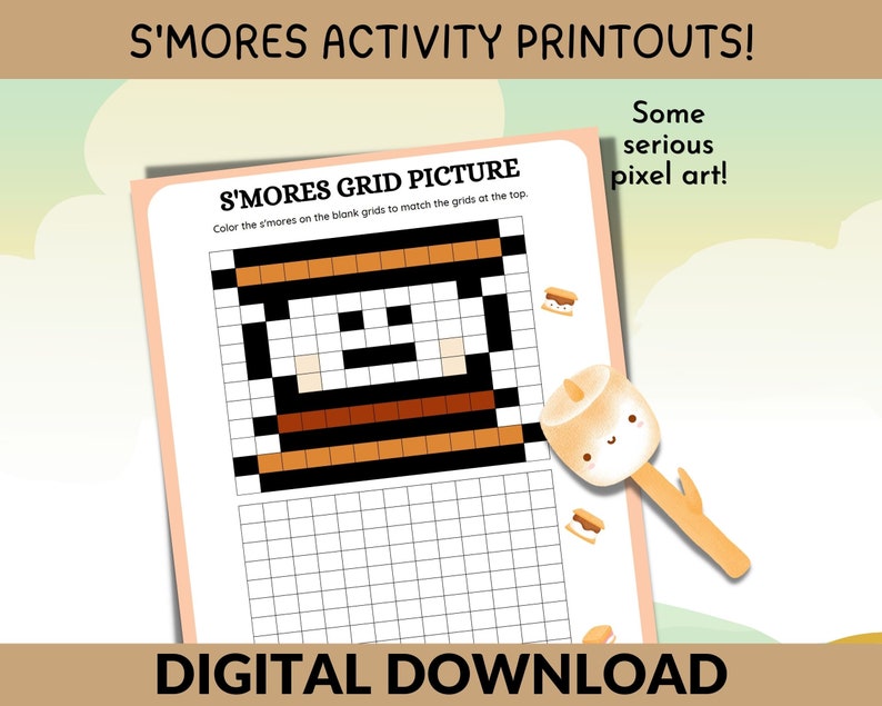 Camping Smores Game, Campfire Activities for Kids, Printables for ...