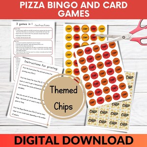 Printable Pizza Games, Pizza Bingo, Snap and Memory Game, Printable ...