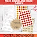 Printable Pizza Games, Pizza Bingo, Snap and Memory Game, Printable ...