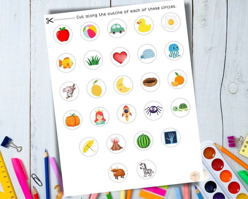 Alphabet Busy Book, ABC Learning Binder With Beginning Sounds for ...