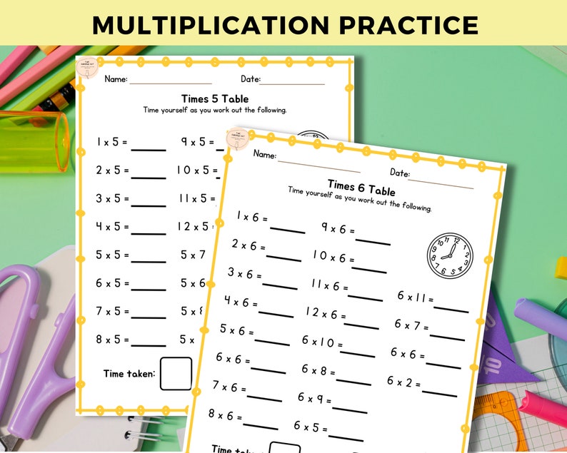 Multiplication Worksheets, Maths Fluency Printables, Times Tables ...