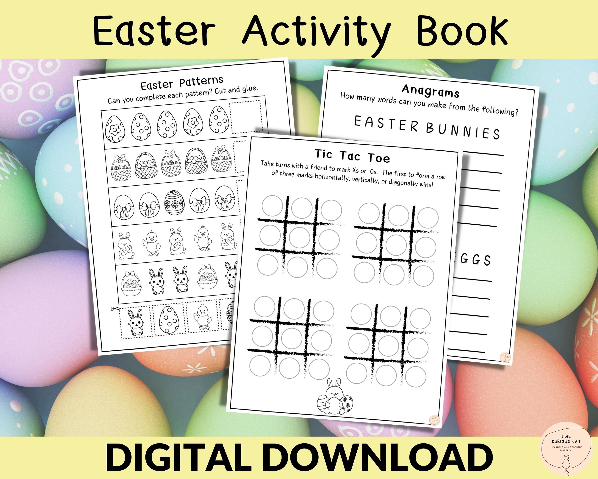 Easter Activity Book for Kids, Activities for Kids, Coloring Pages ...