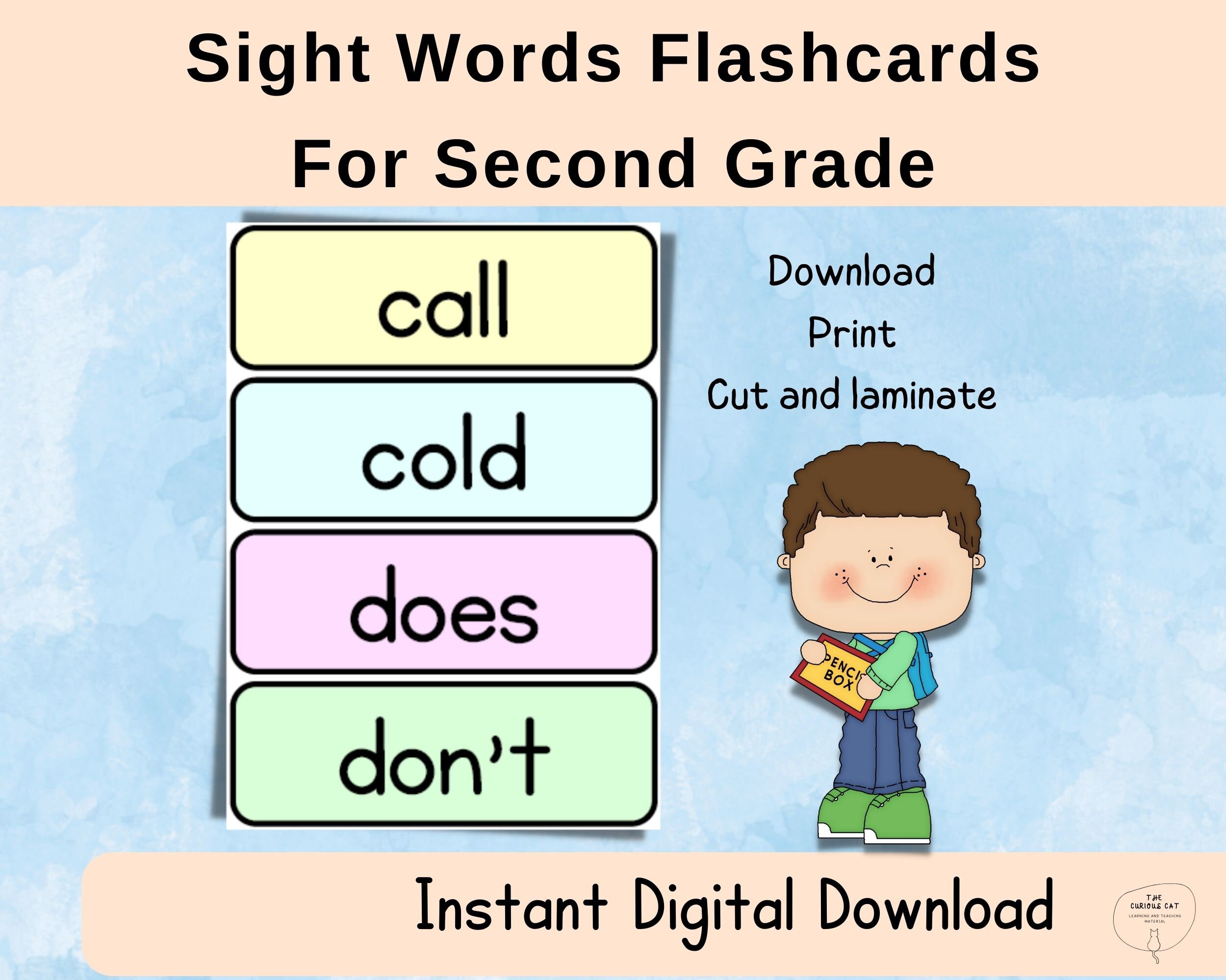 Sight Words Printable Flashcards, 2nd Grade Reading Skills, High ...