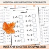 15 Addition Worksheets Fill-in-the-blanks Maths Printables (numbers 1 ...