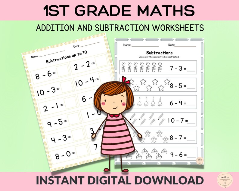 Addition and Subtraction Worksheets Maths 1st Grade Homeschool ...