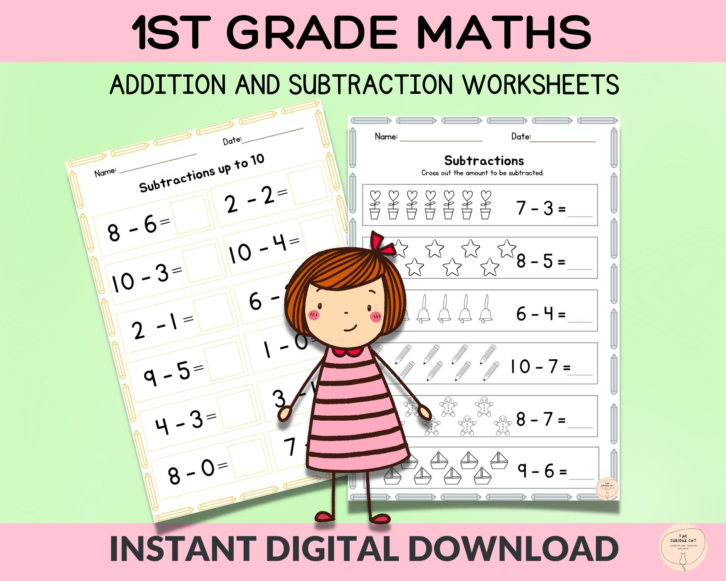 Addition and Subtraction Worksheets Maths 1st Grade Homeschool ...