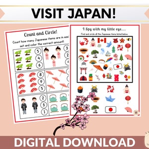 Japan Worksheets, Learning & Travel Printable for Children; Kids ...