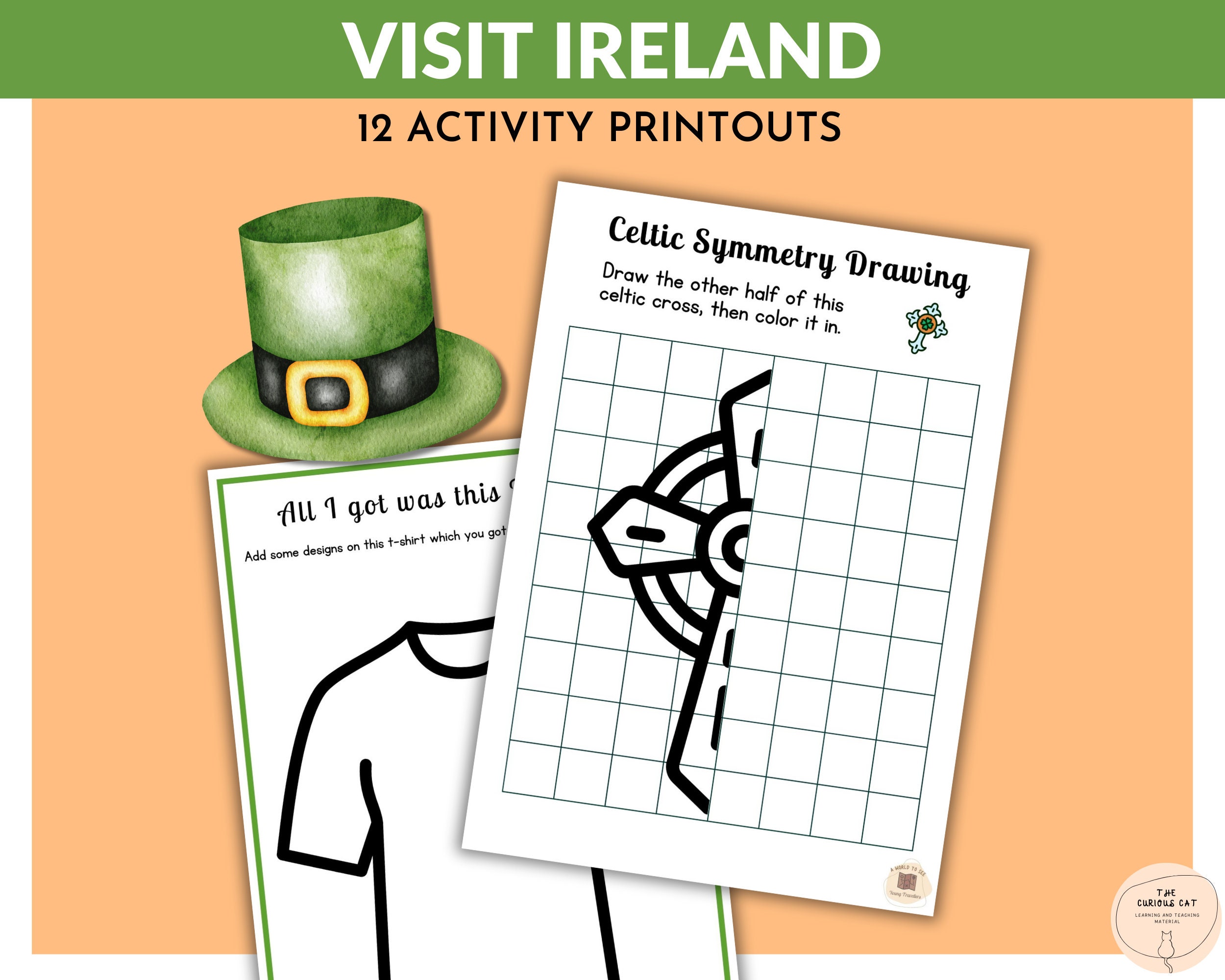 Travel to Ireland Printable for Kids, Educational Pack for Toddlers and ...