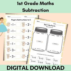 Subtraction Worksheets for 1st Grade, Printables for Subtraction ...